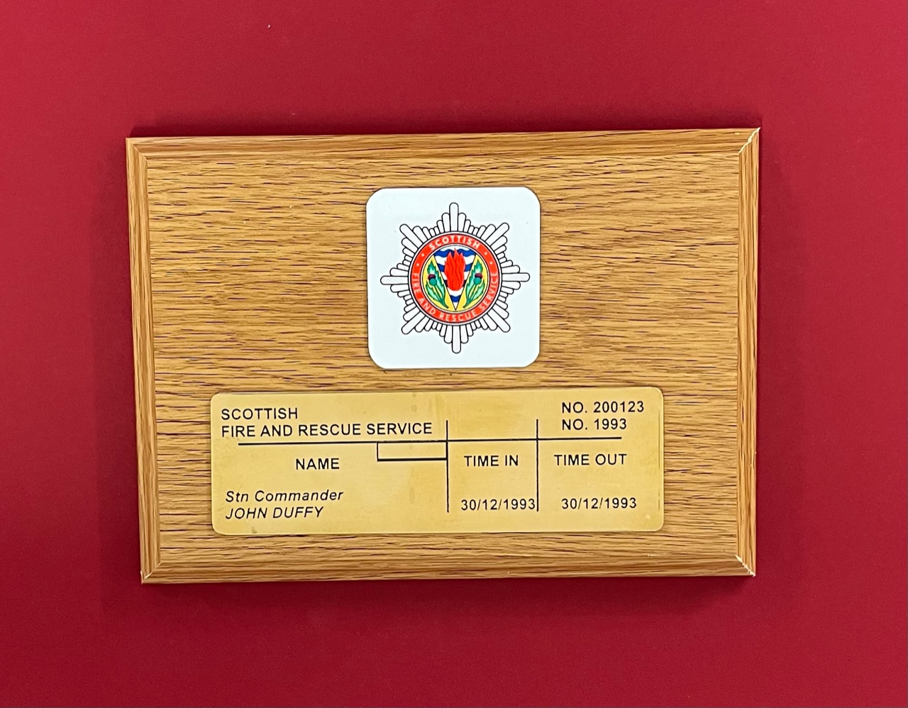 Firefighter BA Tally Presentation - Signs & Designs