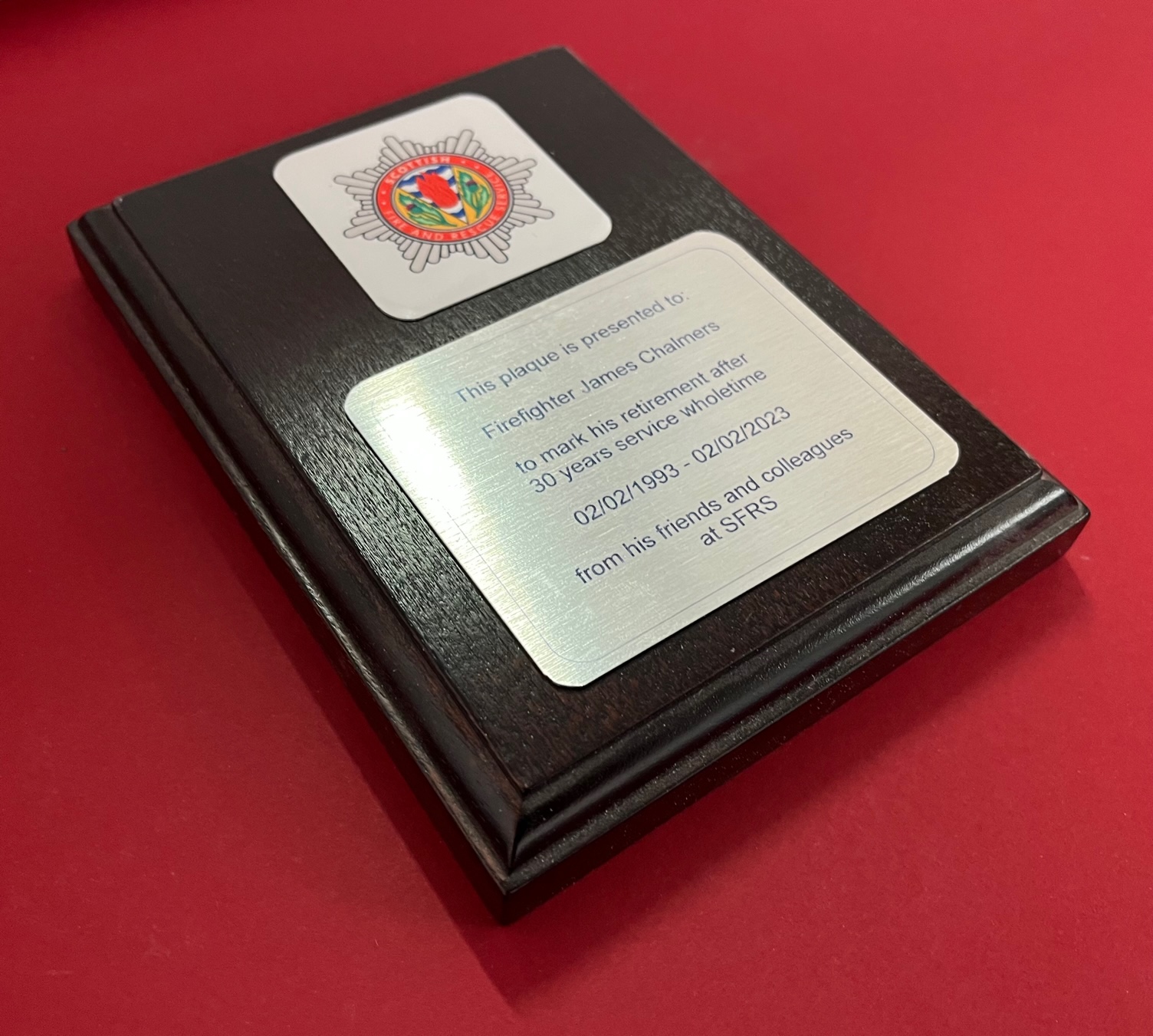 Presentation Plaque - Signs & Designs