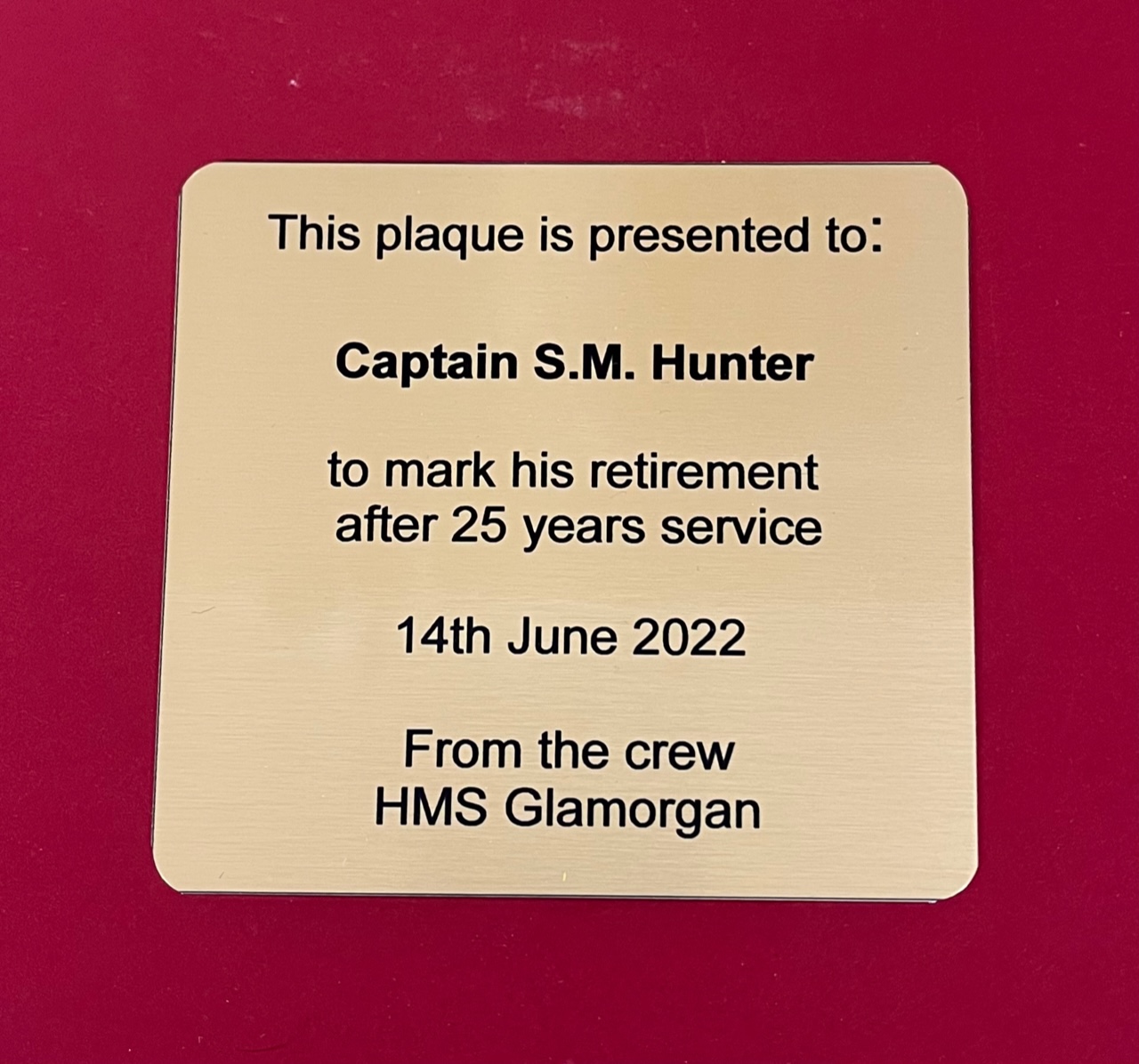 Presentation Plaque - Signs & Designs