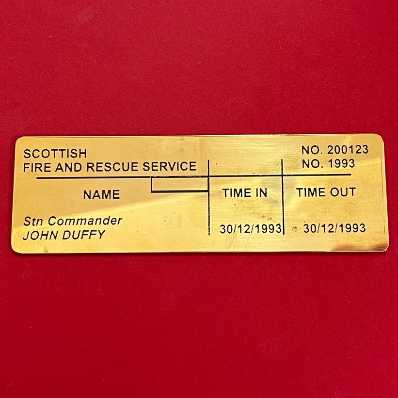 Firefighter BA Tally Presentation - Signs & Designs