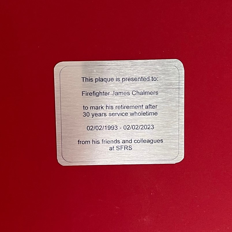 Firefighter Retirement Presentation Axe (Complete) - Signs & Designs