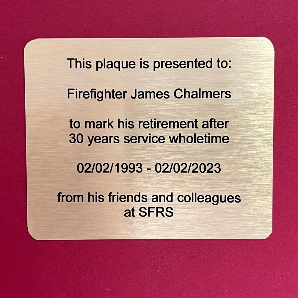 Firefighter Retirement Presentation Axe (Complete) - Signs & Designs