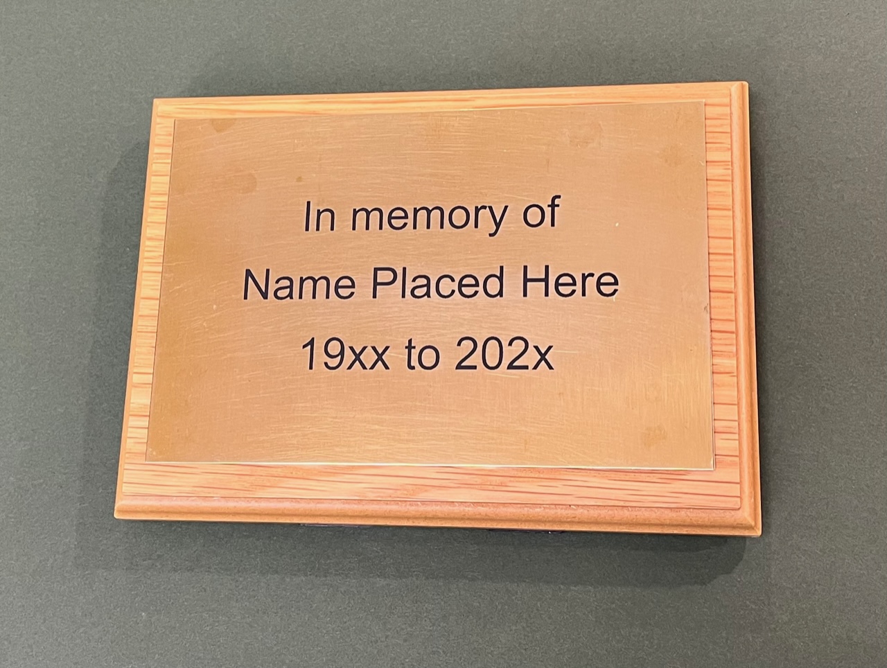 Wooden Memorial Engraved Plaque - Signs & Designs