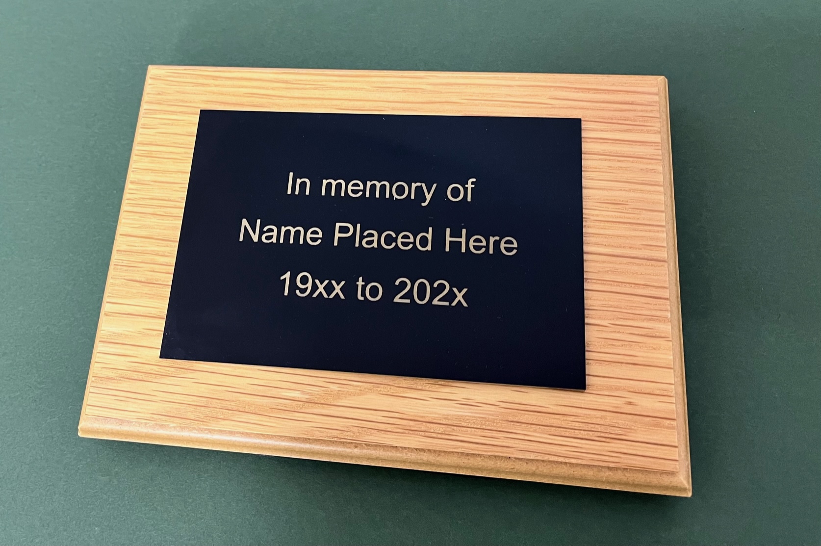 Wooden Memorial Engraved Plaque – Signs & Designs