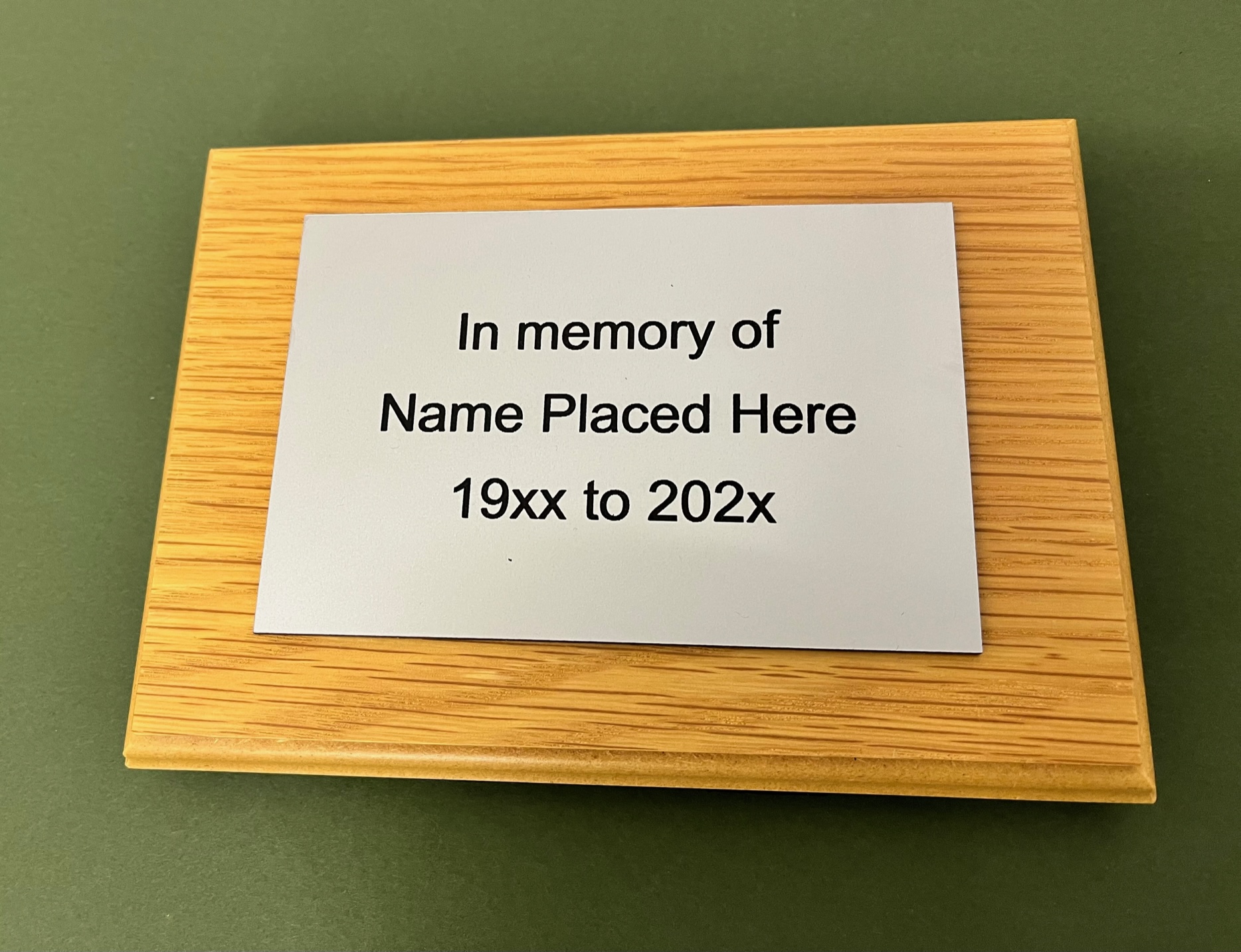 Wooden Memorial Engraved Plaque – Signs & Designs