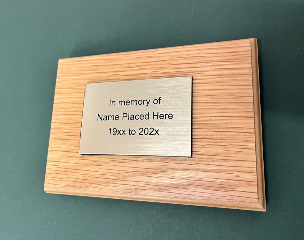 Wooden Memorial Engraved Plaque - Signs & Designs