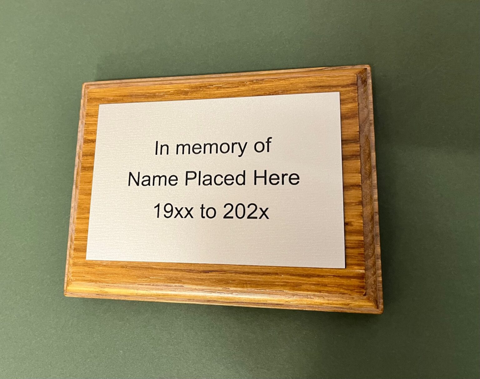 Wooden Memorial Engraved Plaque - Signs & Designs