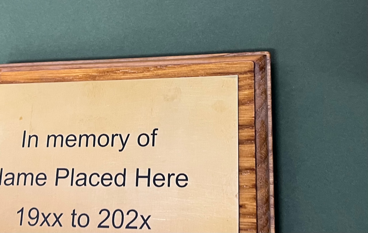 Wooden Memorial Engraved Plaque - Signs & Designs