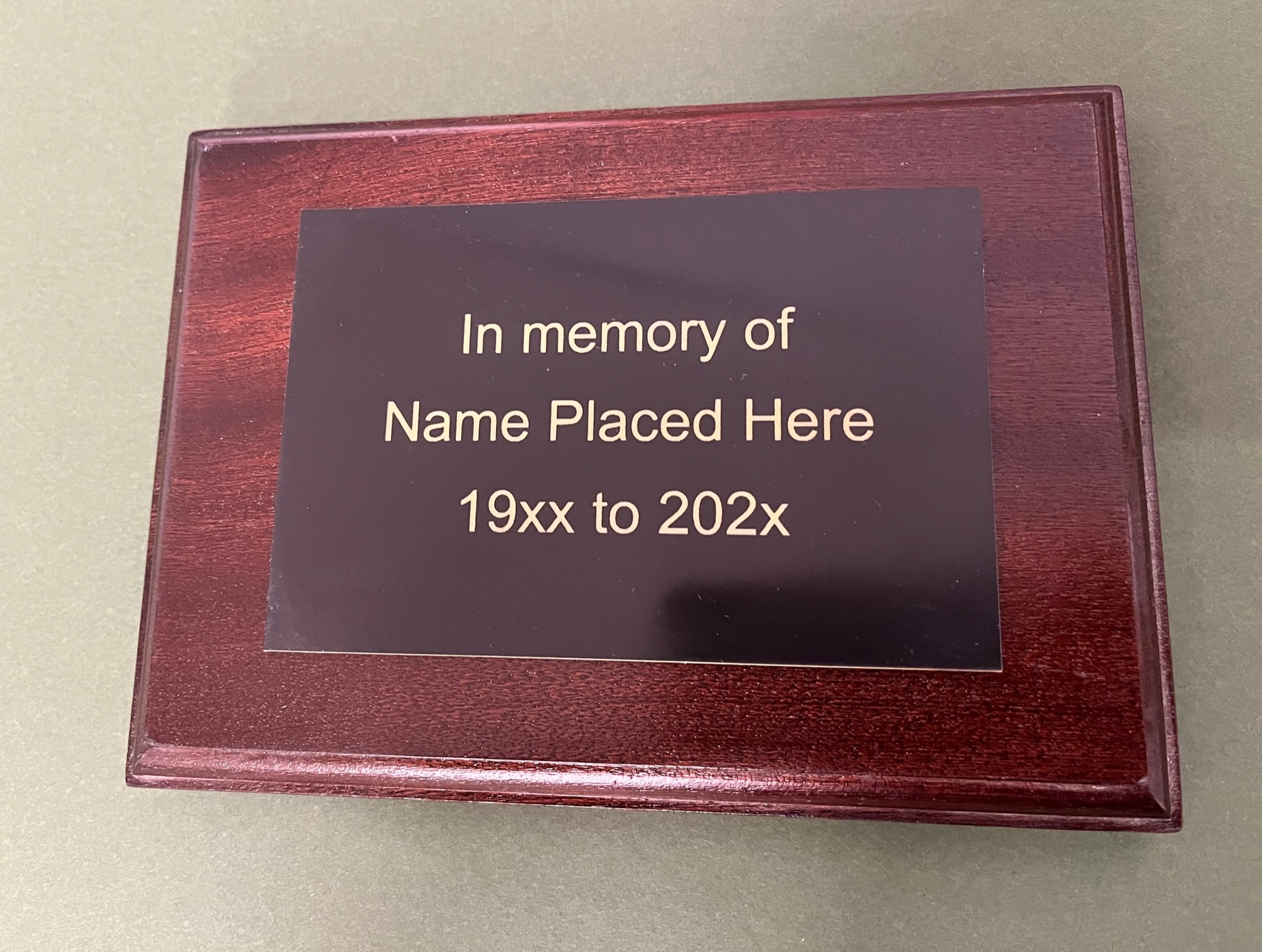 Wooden Memorial Engraved Plaque - Signs & Designs