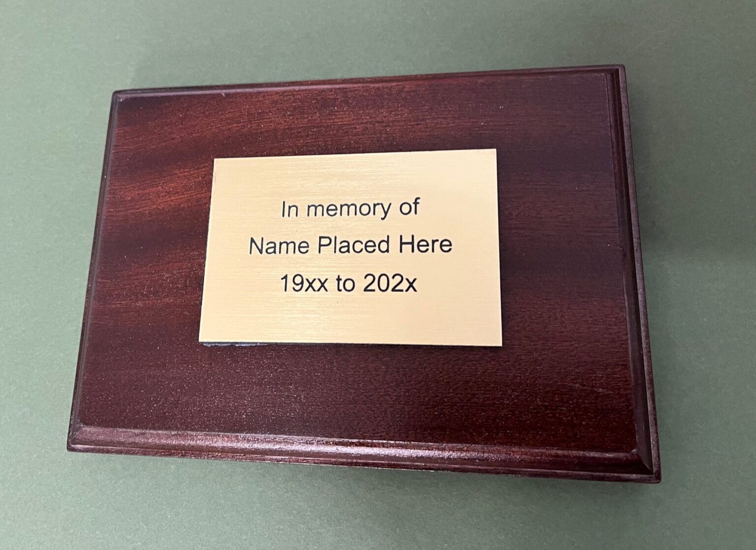 Wooden Memorial Engraved Plaque – Signs & Designs